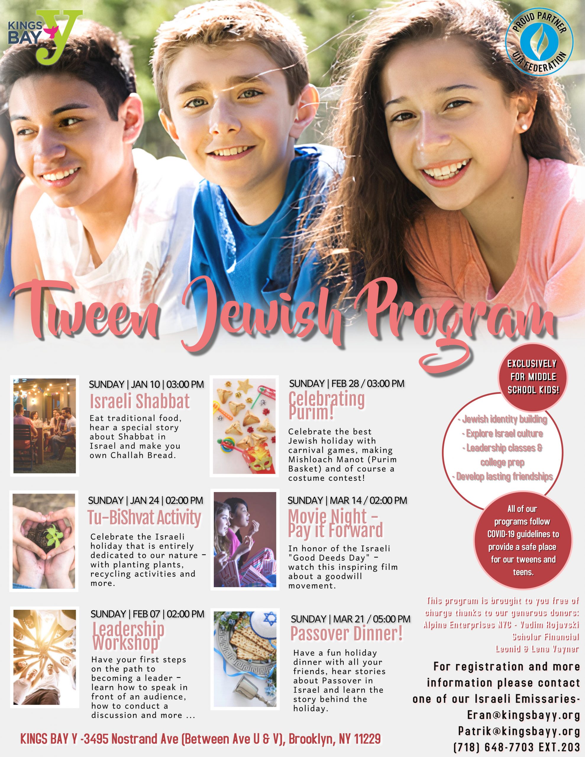 Tween Jewish Program: Tu-B'Shvat Activity - Kings Bay Y