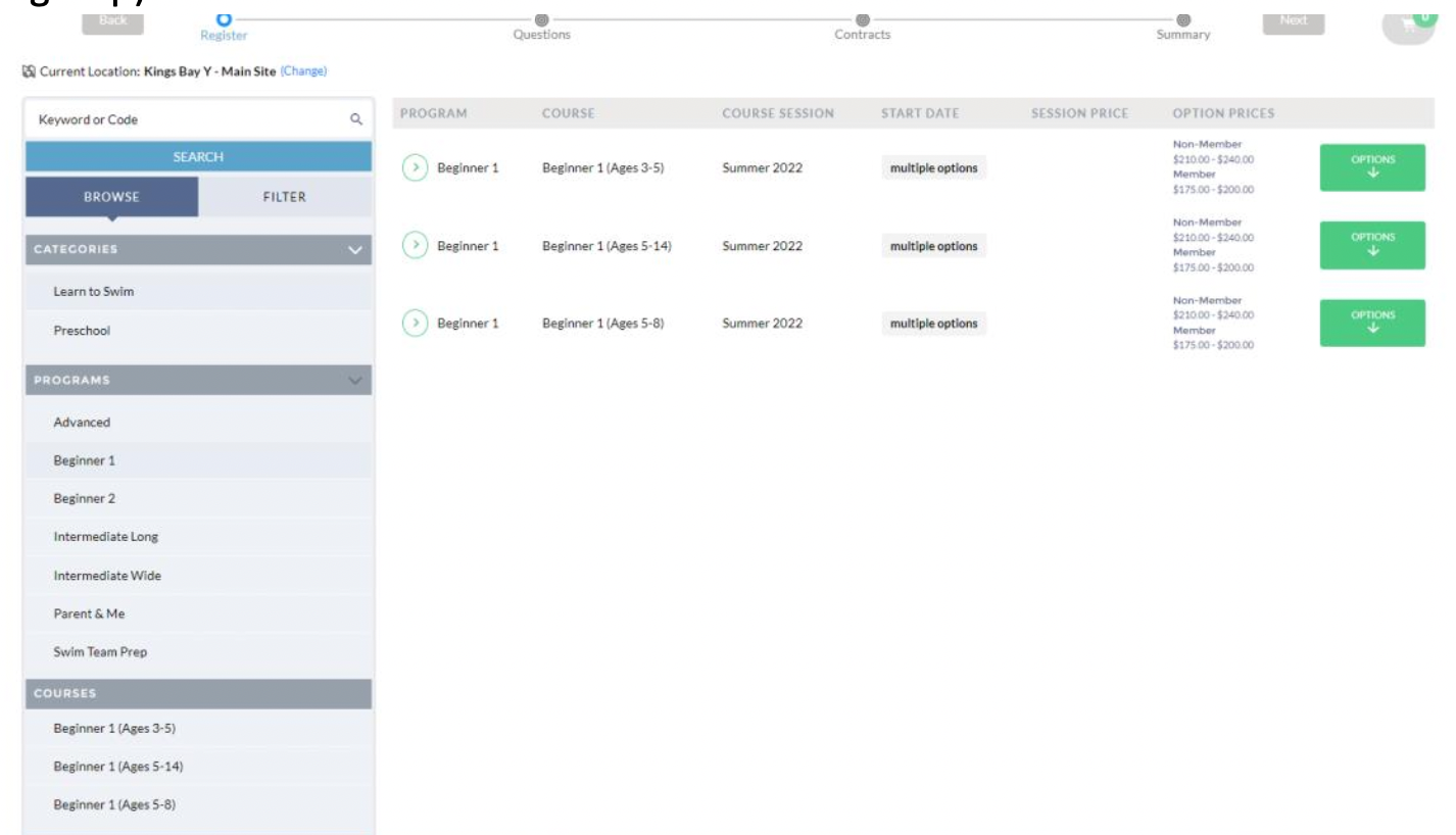 How To Register for a Program in Community End - Kings Bay Y